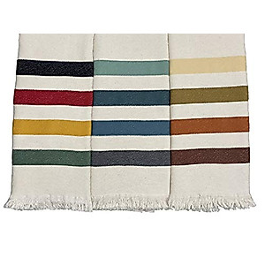 Pure Country Weavers Bent Creek Stripe Blanket - Patterns Gift Tapestry Throw Woven from Cotton - Made in The USA (73x48)