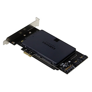 SEDNA - PCI Express (PCIe) Dual 2.5 Inch SSD / HDD Mounting Adapter (Short Double Side SSD Version) ( with Built in Power Circuit, no Need SATA Power Connector, ), SSD/HDD not Included