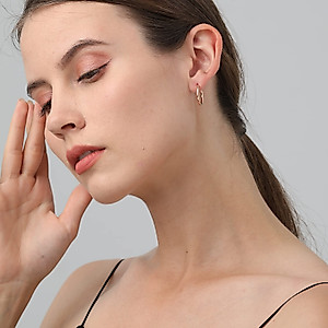 10 Pairs Gold Hoop Earrings for Women Small Stainless Steel Hypoallergenic Earrings Set Mens Unisex Nickel Free 10MM-18MM