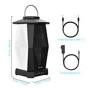 Onforu Outdoor Bluetooth Speakers Waterproof, True Wireless Stereo Lantern Speaker with RGB LED Lights, 2 Pack 50W Led Flame Speaker, Dual Pairing, 20H Playtime, Enhanced Bass for Patio Garden Decor