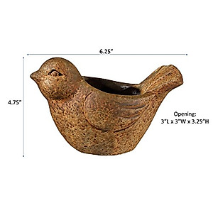 Classic Home and Garden 9/3411R/1 Bird Planter, Small, Rust
