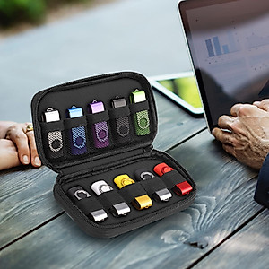 BALAPERI Fireproof Flash Drive Case(Case Only), Water Resistant USB Storage Case, Soft Material USB Flash Drive Holder, Portable Electronic Organizer Bag for USB Flash Drive,Thumb Drive,Memory Stick