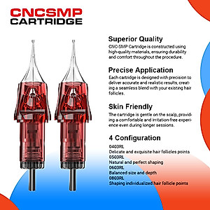 SMP Tattoo Cartridges Needles 20Pcs #06 (3RL) Permanent Makeup 3 Round Liner 0.22mm Needle Microblading Hair Scalp for Tattoo Rotary Pen Supply EN04X-20-0603RL-SMP