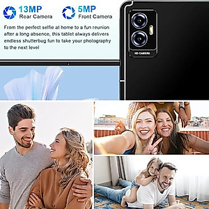Tablet 11 Inch Android 13 Tablet PC Android Latest with 16GB+256GB+1TB Expand, 8600mAh, Support, Octa-Core 2.0 GHz, 5G WiFi, Dual Camera, Bluetooth 5.0, HD Screen Tablet with Keyboard Mouse - Black