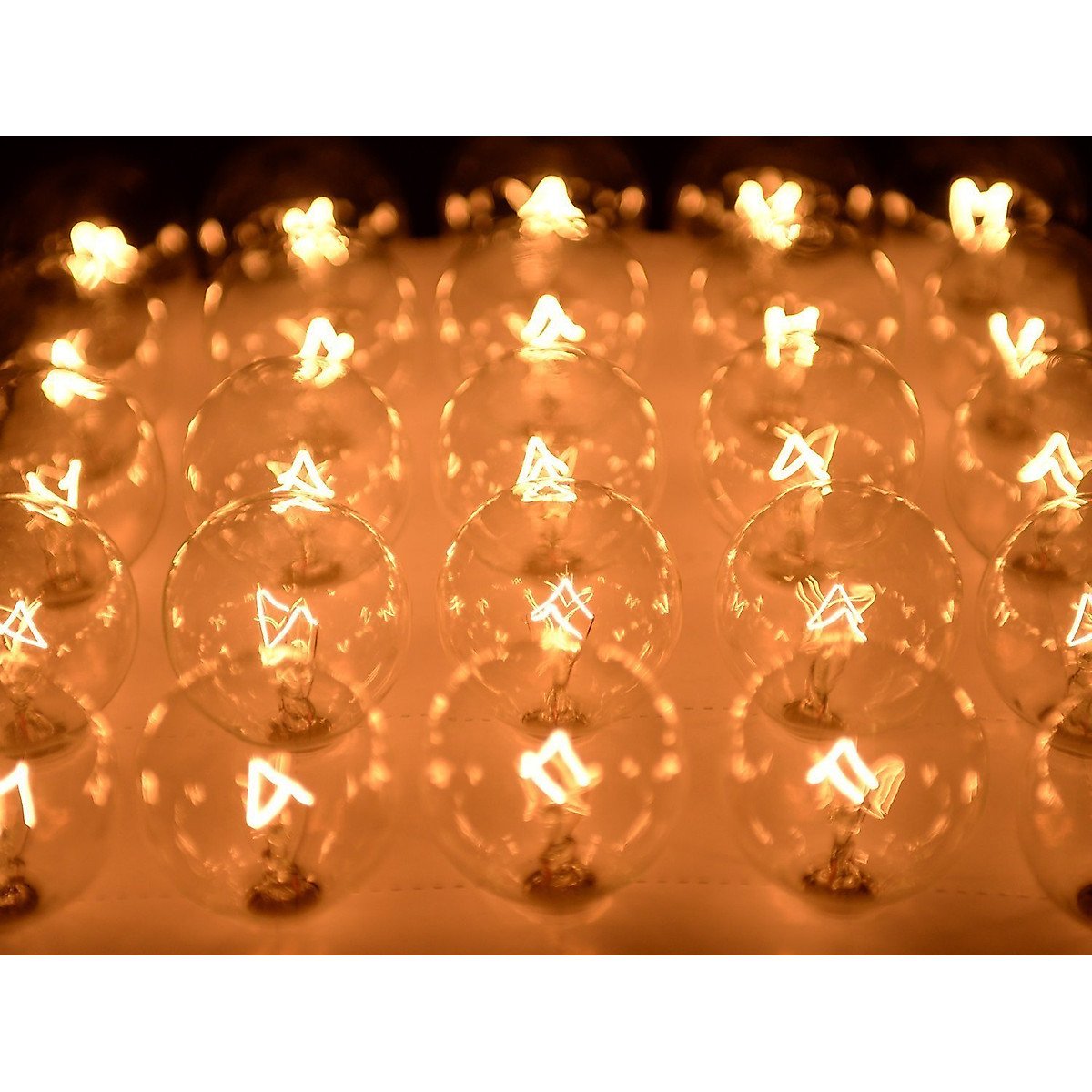 Clear Globe G40 Replacement Bulbs E12 Screw Base Light Bulbs 5W Globe Bulbs 1.5-Inch String Light Replacement Bulbs for Indoor Outdoor Patio Decor,Pack of 25