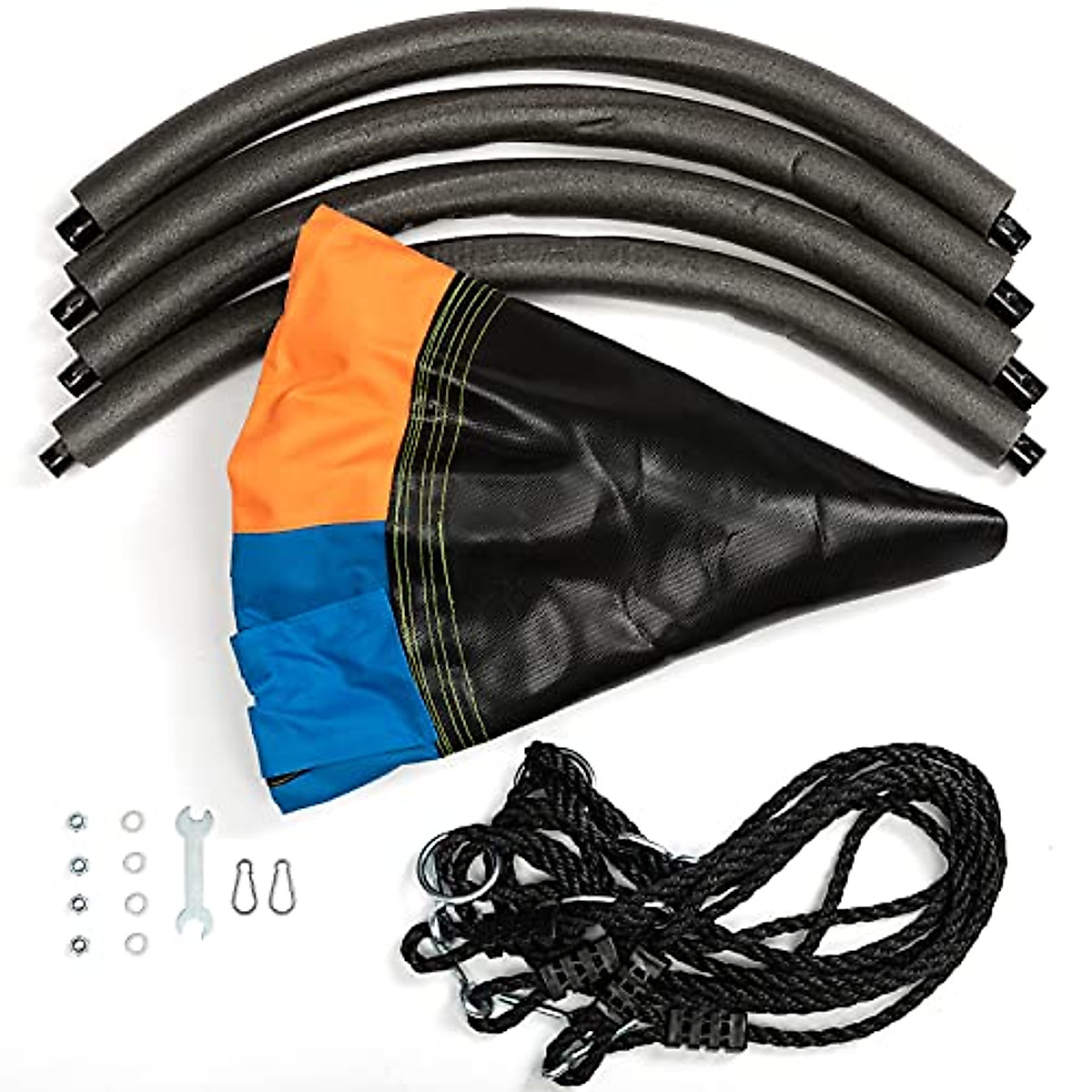 BEJOY 40’’ Saucer Tree Swing for Kids Outdoor Round Mat Swing with Adjustable Hanging Ropes and Accessaries for Indoor Backyard and Playground