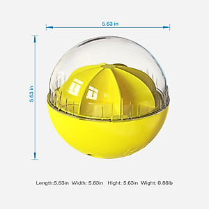 Monotre Dog Treat Ball, Dog Food Puzzle Slow Feeder Interactive Squeaky Mental Stimulation Toys, Dog& Cat Treat Dispenser Puzzle Toys Active Rolling Balls for Medium/Large Dog Breeds