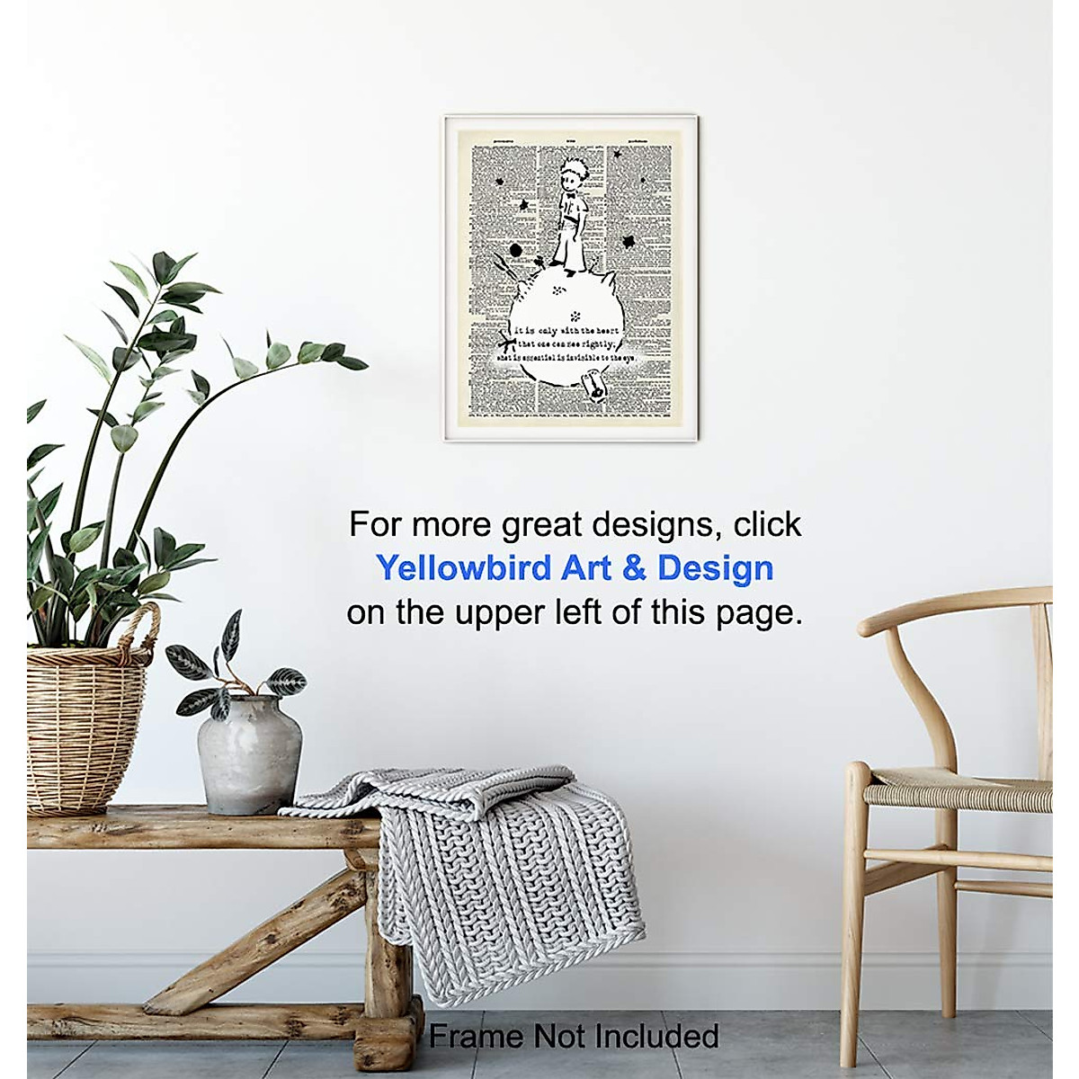 The Little Prince Graffiti Dictionary Art, Urban Street Art Home Decor - Unique Room Decorations for Nursery, Boys, Girls, Kids, Baby Room - Upcycled Wall Art, Poster, Print - Gift for Baby Shower
