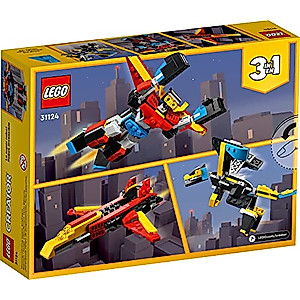 LEGO Creator 3in1 Super Robot 31124 Building Kit, Kids Can Build a Toy Robot, Toy Dragon, and Model Jet Plane, Creative Gift for Kids, Boys, Girls Age 7+ Years Old