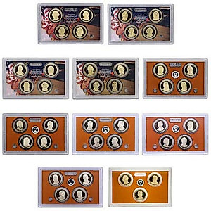 2016 S Presidential Dollars 2007-2016 S Proof Presidential Dollar Set - 39 Coins - No Boxes Or COA's Proof