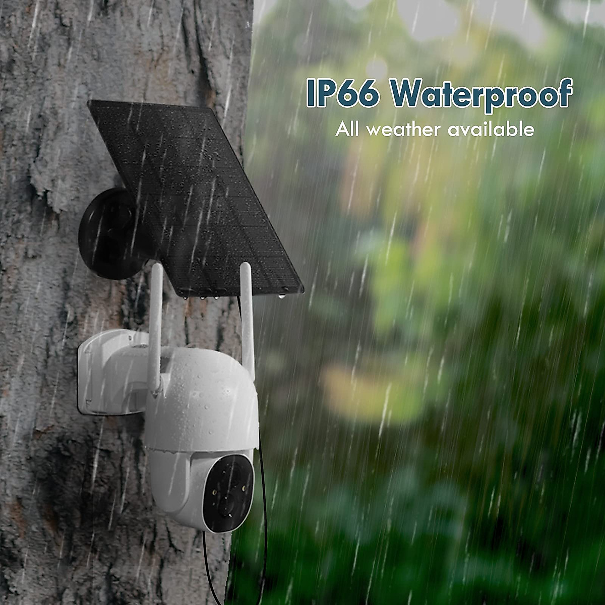 Solar Panel for Outdoor Security Cameras, Solar Panel with 10 ft Charging Cable