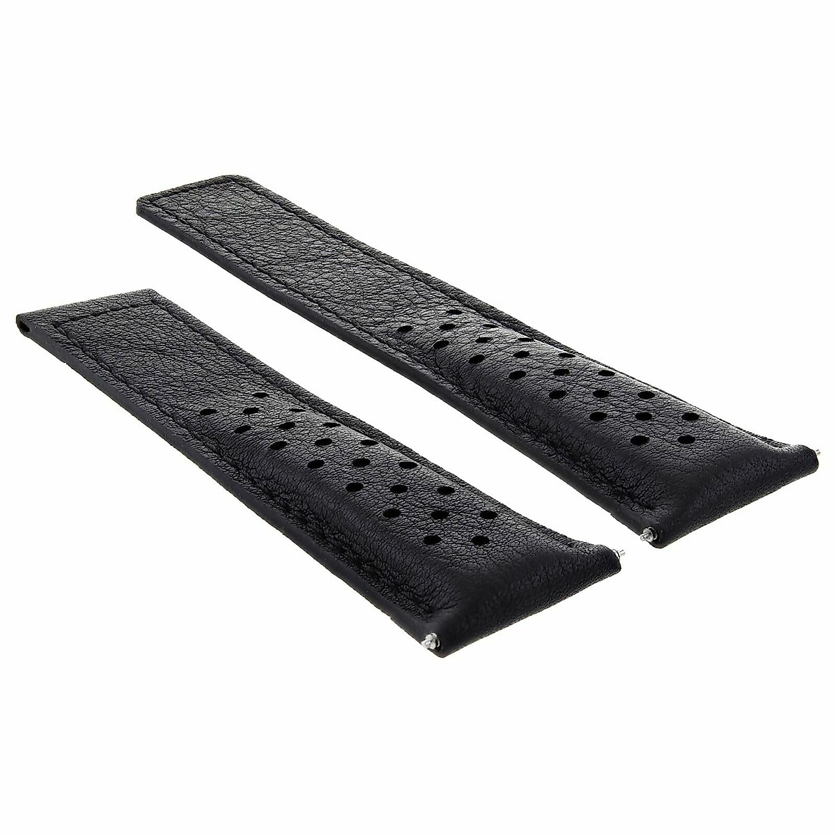 Ewatchparts Leather Watch Band Strap 20mm Compatible With Tag Heuer Carrera CV2010 Black Clasp FC-5037-39