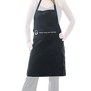 CHEFQ Virtuosa Stainless Steel Oblong 8QT Chafer, Roll-top Set Includes Food Pan, Water Pan and Fuel Holders – Durable, shiny silver, keeps food warm in catered events + CHEFS APRON