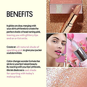 Winky Lux Glimmer Balm, pH Lip Balm, Color Changing Lipstick and Tinted Lip Balm, Vegan Lip Balm, Hydrating Lip Balm, Rose