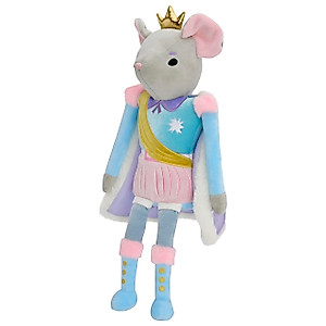 iscream Furry Plush 18.5" Nutcracker Mouse King Embroidered Accent Holiday Pillow