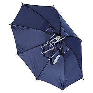 mens hat to guard sun umbrella styleplplaaobo 2PCS Folding Umbrella Hat, Umbrella Hat Hands Free Sun Protection Adjustable Umbrella Hat Outdoor Raining Tackle for Camping Hiking