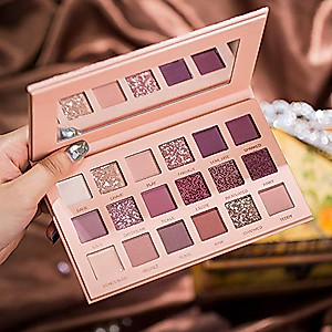 18 Colors Pigmented The New Nude Eyeshadow Palette Blendable Long Lasting Eye Shadow Palettes Neutrals Smoky Multi Reflective Shimmer Matte Glitter Pressed Pearls Eye Shadow Makeup palette Cosmetics
