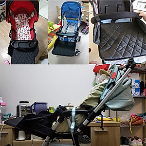 ACJLHY Baby Stroller Footrest,Adjustable Leg Rest Extension Foot Rest, Universal 3 in 1 Annex Mat Footmuff Cover Bunting Bag Waterproof Windproof Cold-Proof Detachable 13.78x11.81 Inch (Pack of 1)