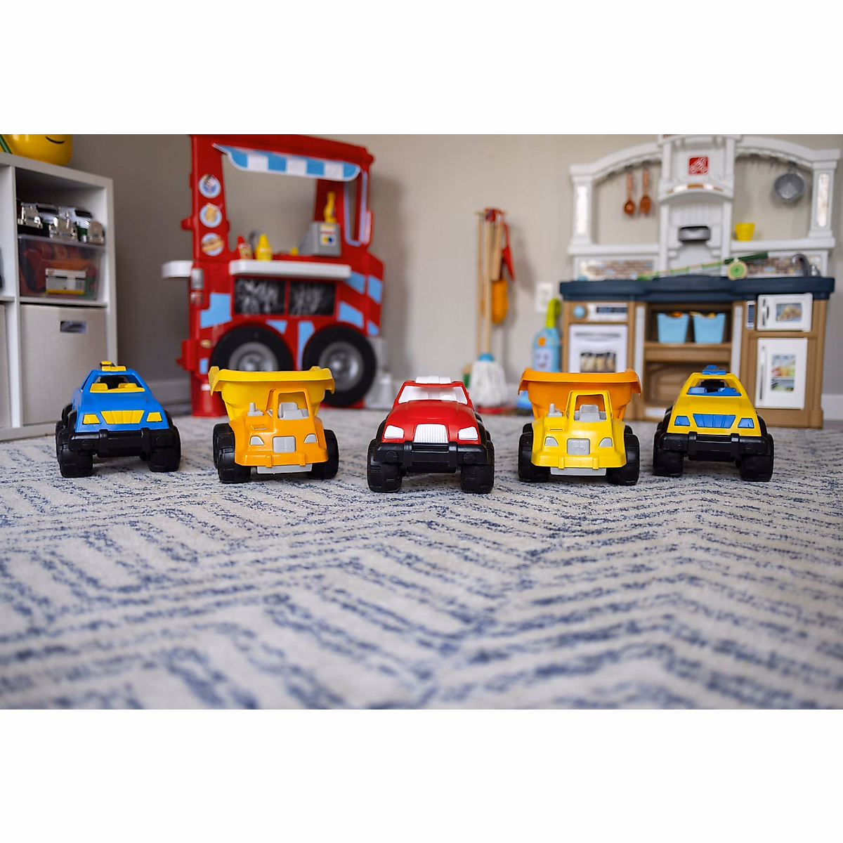 Back Bay Play Construction Toys 15" Blue Tow Truck Vehicle Pretend Play - Sand Toys - Indoor Outside Toys for Toddlers 3 and Up – Made in USA