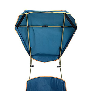 Quik Shade MAX Shade Relaxing Chair With Cup Holders, Foldable, Aluminum, Blue