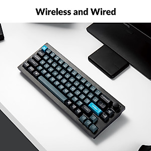 Keychron Q2 Pro Full Metal RGB QMK/VIA Wireless Bluetooth Custom Mechanical Keyboard, Programmable Knob KSA Double-Shot PBT Keycaps, Hot-Swappable K Pro Banana Switches for Mac Windows Linux - Black