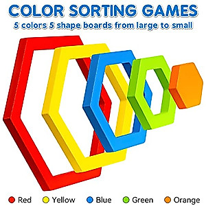 Toddler Puzzles for Kids Age 1 2 3 4 Year Old, 6 Pack Montessori Shape Sorting Puzzle Toddler for Girl boy Activities Preschool Learning Early Educational Birthday Gift Travel Autistic Wooden Toys