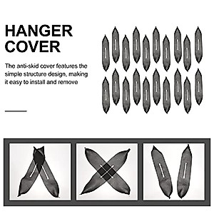 Milisten Hanger Sponge Cover 20pcs Hanger Grips Hanger Sponge Strips Foam Hanger Protection Strips Anti- Skid Hanger Covers Clothes Hanging Accessories Hangers Garment Protector