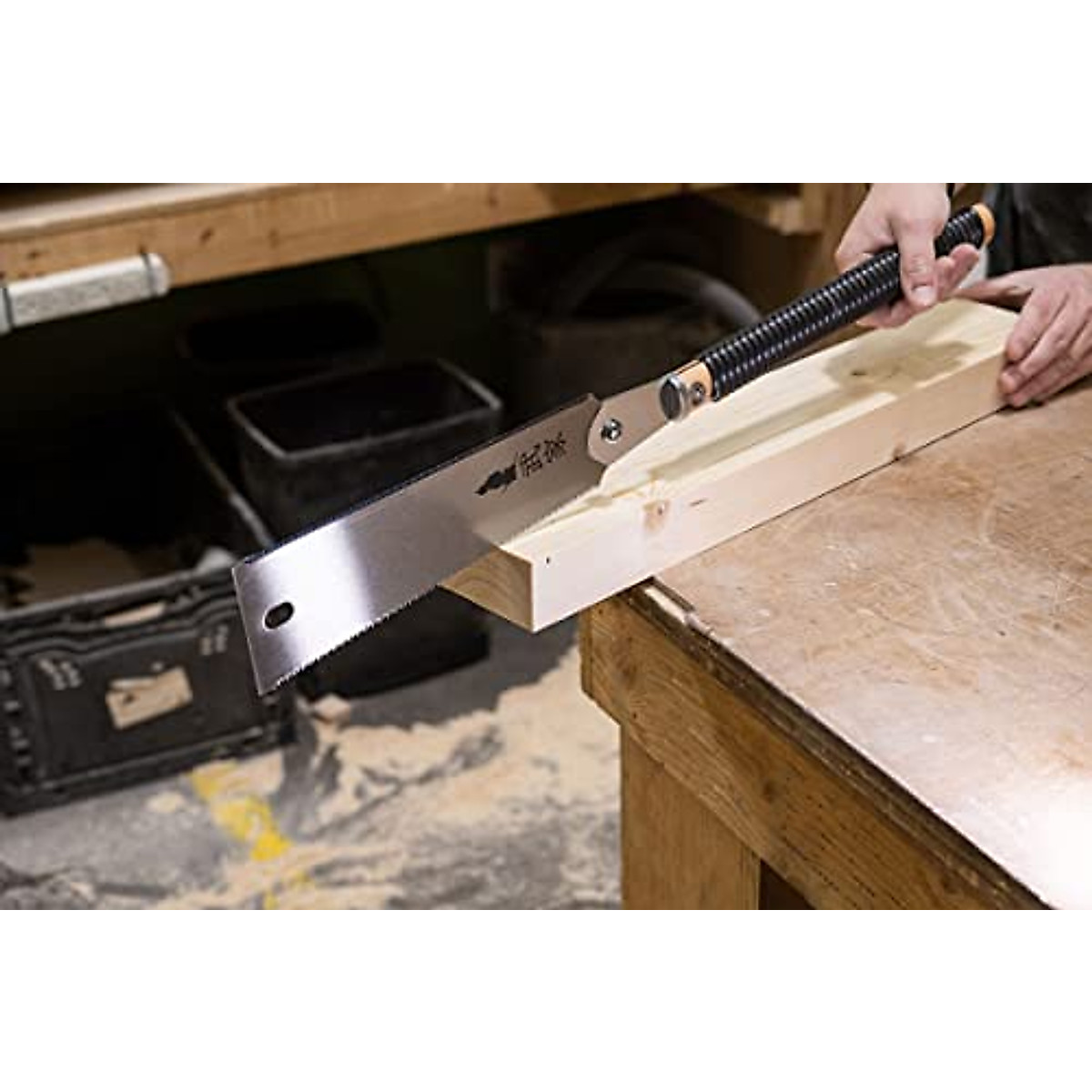 Set of 2 - Ryoba Japanese Pull Saw 9.5 Inch and Flush Cut Saw 6 Inch – Woodworking Tools Ryoba Table Saw – Steel Blades and Wood Handles, Handsaw 2 Cutting Edges– Japanese Hand Saw for Carpentry, DIY