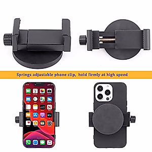 Mippko Magnetic Motorcycle Phone Holder,Strong Magnetic Attracts Tank, Non-Slip & Anti-Scratch,Compatible with 3.5~7.5" iPhone/Samsung Galaxy/Nexus/HTC/LG, One Adhesive Metal Plate Attached