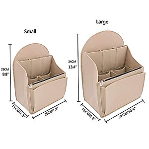 VANCORE Felt Backpack Organizer Insert for Rucksack Handbag Shoulder Bag (Beige,Small)