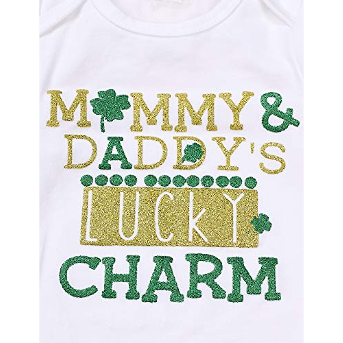 WALSONER My 1st ST.Patrick's Day Outfit Baby Girl Long Sleeve Romper Suspender Skirts with Headband clothes (Green-A, 0-3 Months)