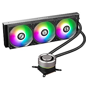 LIAN LI GALAHAD AIO Cooler 360mm Radiator Liquid CPU Cooler RGB All-In-One Water Cooling System, Triple Chamber Pump, LGA1700 Bracket, AMD AM5/AM4 Intel LGA1200/115X/2011/2066 Compatible (360mm Black)