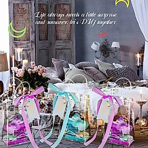 BadenBach 20 PCS Clear Gift Bags with Handles,6.3" x 9.8" x 3.1",Small Gift Bags Clear Goodie Bags Plastic Gift Bags with Handles for Wedding Birthday Baby Shower Party Favors Halloween Christmas