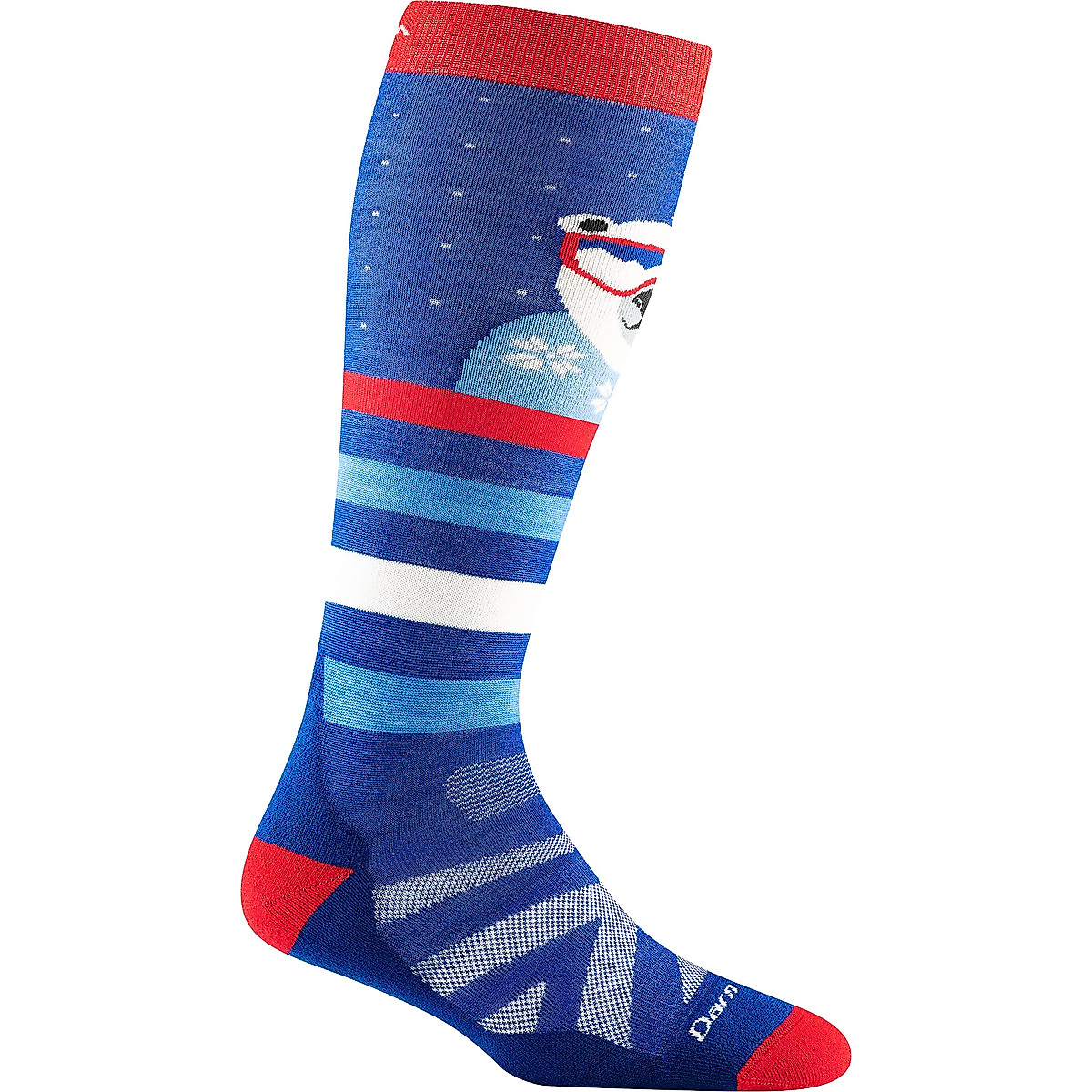 Darn Tough 3039-C-9027-03 Polar Patroller OTC Midweight with Cushion w/Padded Shin Marine Small