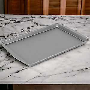 G & S Metal Products Company ProBake Teflon Xtra Nonstick Cookie Sheet Baking Pan, 15.2" x 10.2" x 0.7", Gray