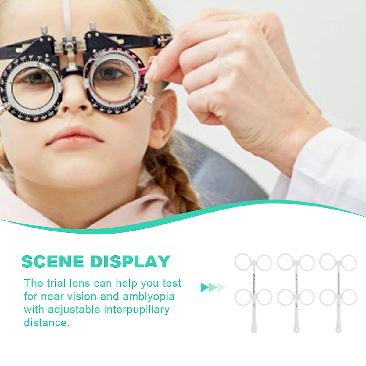 Scicalife 3pcs Confirmation Flipper Set Glass ±25° ±0. 5° ±100° Plastic Optometry Trial Lens for Ophthalmic Lens Tool Pinhole Glasses