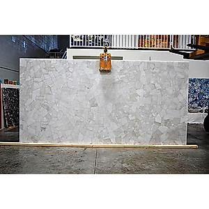 42 x 72 Inches Epoxy Art Coffee Table Top White Quartz Marble Dining Table to add Luxurious Look in Your Lifestyle