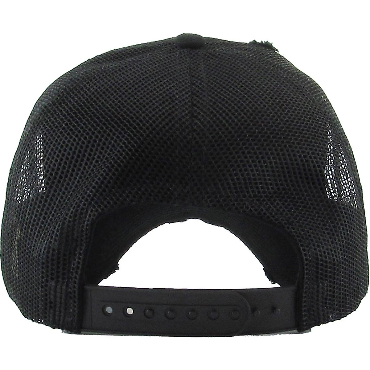 Funky Junque Distressed Trucker Dad Hat - Black