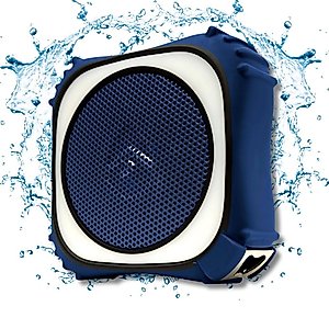 ECOXGEAR EcoEdge Pro Bluetooth Speakers - Large Bass Enhancing Passive Woofer, Waterproof Speaker w/LED Party Lights, 20+ Hours Playtime Portable Speaker, Siri and Google Voice Assistant Activated