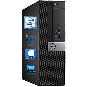 Dell Optiplex 7040 SFF Desktop PC, Intel Quad-Core i7-6700 4.0 GHz, 32GB RAM, 256GB NVMe SSD, HD Graphics 530 4K, DisplayPort, HDMI, AC Wi-Fi, Bluetooth - Windows 10 Pro (Renewed)