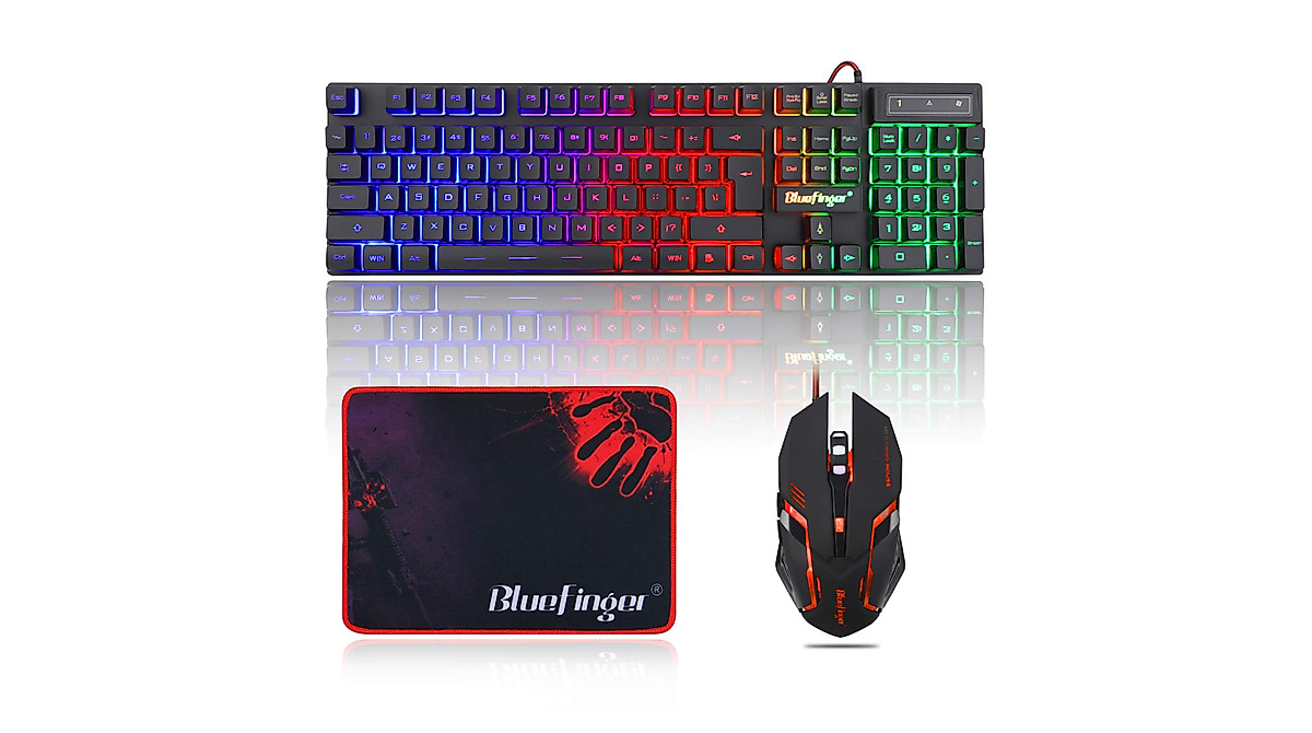 BlueFinger RGB Gaming Keyboard & Mouse Combo