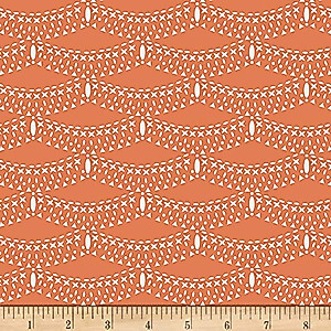 Art Gallery Fabrics Art Gallery Stretch Jersey Knit Petal & Plume Rumpled Nectarine, Orange