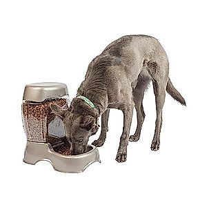 Petmate Pet Cafe Feeder Dog and Cat Feeder Pearl Tan, 12 lb, Made in USA