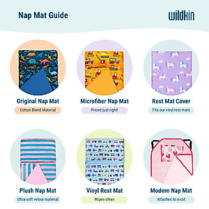 Wildkin Kids Nap Mat Cover – Soft, Sewn-in Flap, Durable & Fits 1.5"" Vinyl Sleep Mats - Fairy Garden