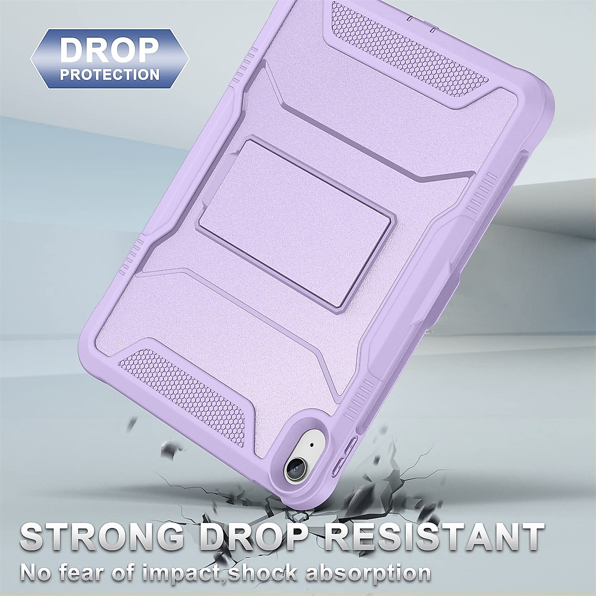 Soke Case for iPad (A16) 11th Generation 11-inch 2025, iPad 10th Generation 10.9-inch 2022, with Built-in Screen Protector and Kickstand, Rugged Full Body Protective Cover - Violet