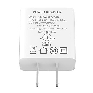 Power Adapter for Outdoor Wyze Cam V3 V2 Pan, USB Camera Charger Replacement Blink, Google Nest Cam, Blink Mini XT2/XT, Stick Up Cam, Spotlight Cam, Arlo Ultra, Pro 3/4, Essential, 5V 2A Plug