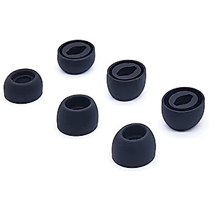 Adhiper Silicone Earbuds Replacement Buds Pro Earbuds Earmuffs Compatible for Samsung Galaxy Buds Pro Earplugs-fit in The Charging case, Noise-Reducing Non-Slip Silicone Earplugs with Filter (Black)