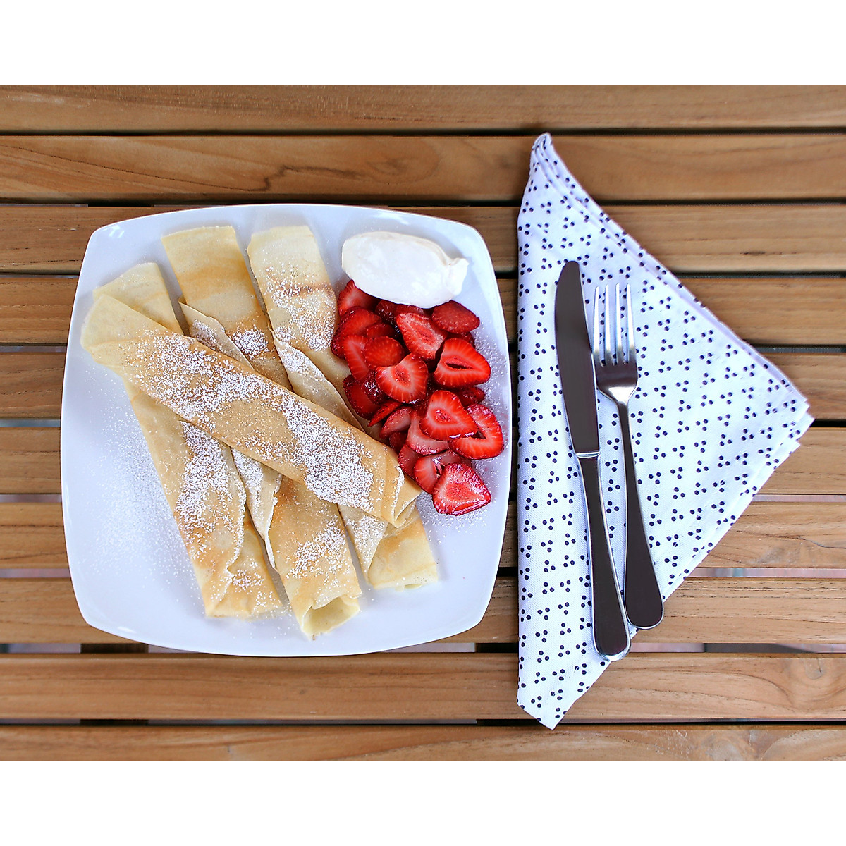 The ORIGINAL Crepe Spreader and Spatula Kit - 2 Piece Set (6” Spreader and 14” Spatula) Convenient Size to Fit Large Crepe Pan Maker | All Natural Beechwood Construction