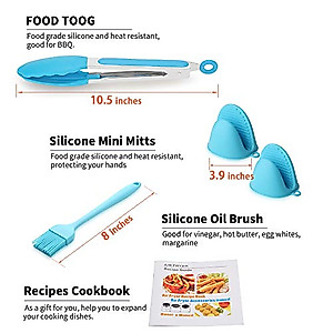 Air Fryer Accessories 11PCS for Phillips Ultrean Ninja Vremi Air Fryer, Fit all 3.7QT-4.0-5.8QT Power Deep Hot Air Fryer with Cake Barrel, Pizza Pan