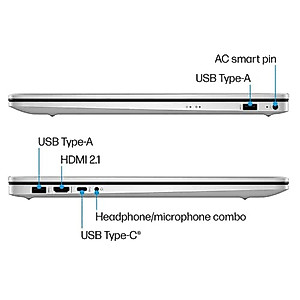HP 17 HD+ Laptop, 2023 Newest Upgrade, Intel Core i3-1125G4 (Quad-core), 32GB RAM, 1TB SSD, Webcam, Wi-Fi, HDMI, USB-C, Fast Charge,Bluetooth, Windows 11, School and Business Ready, ROKC HDMI Cable